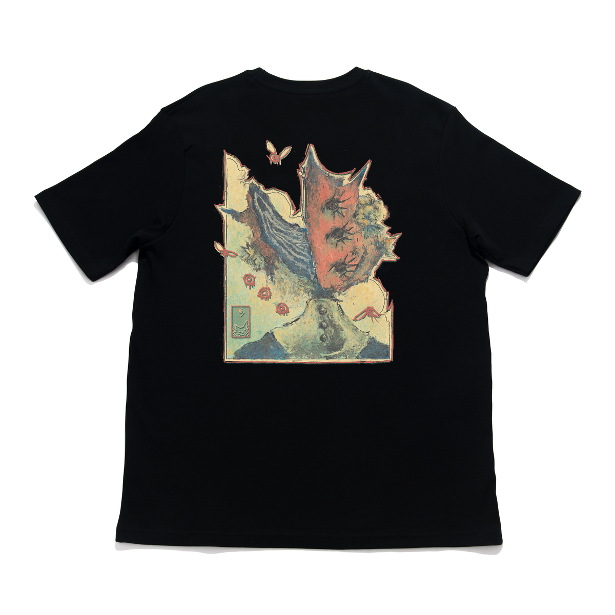 "Mouth Wide Open" Cut and Sew Wide-body Tee Black – Kiru Made 着るまで