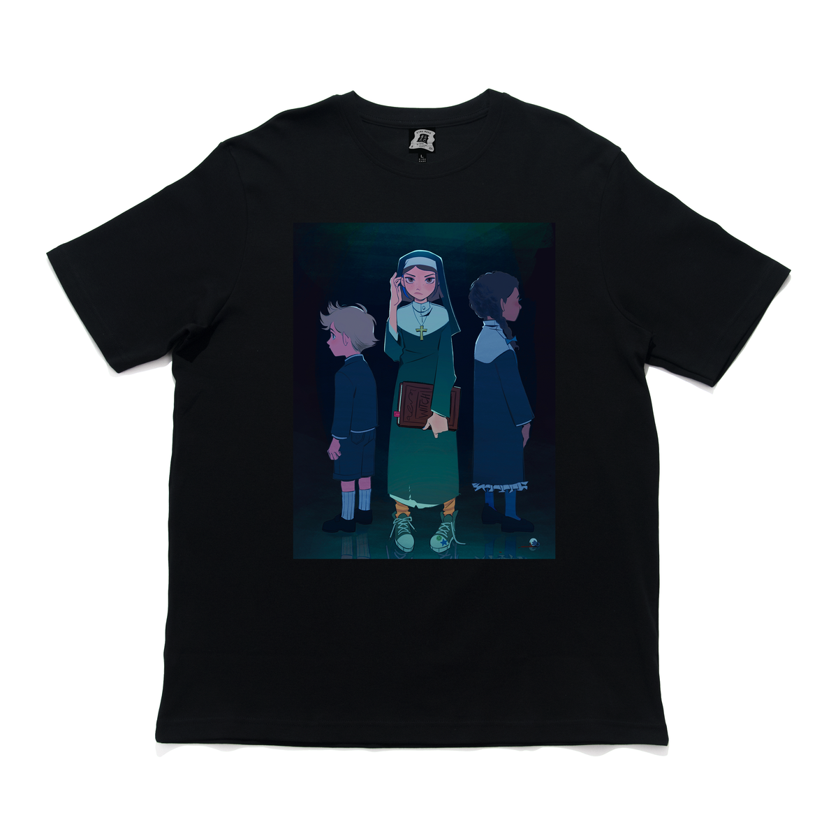 "Monastery" Cut and Sew Wide-body Tee Black – Kiru Made 着るまで