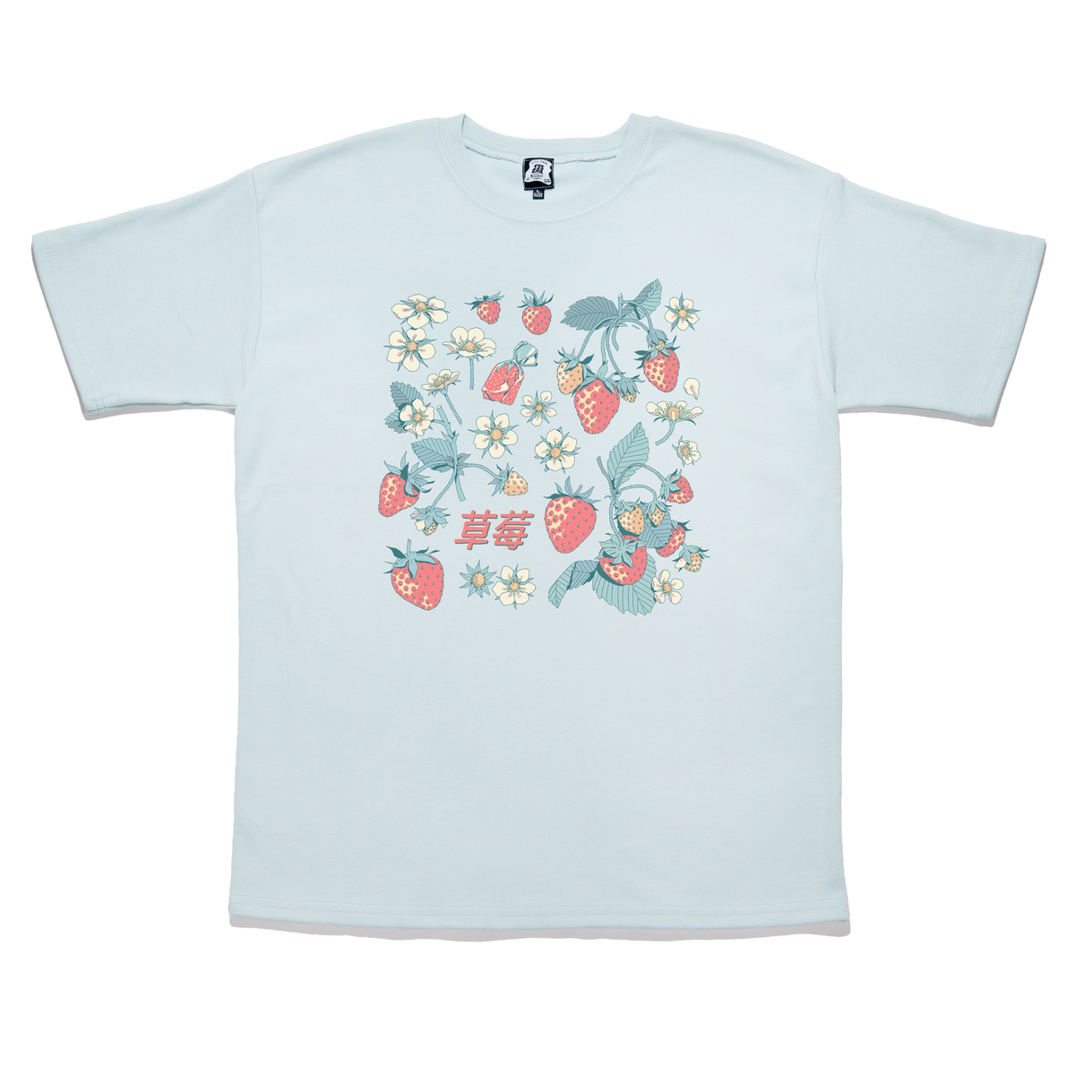 "Strawberry" Taper-Fit Heavy Cotton Tee Mint – Kiru Made 着るまで
