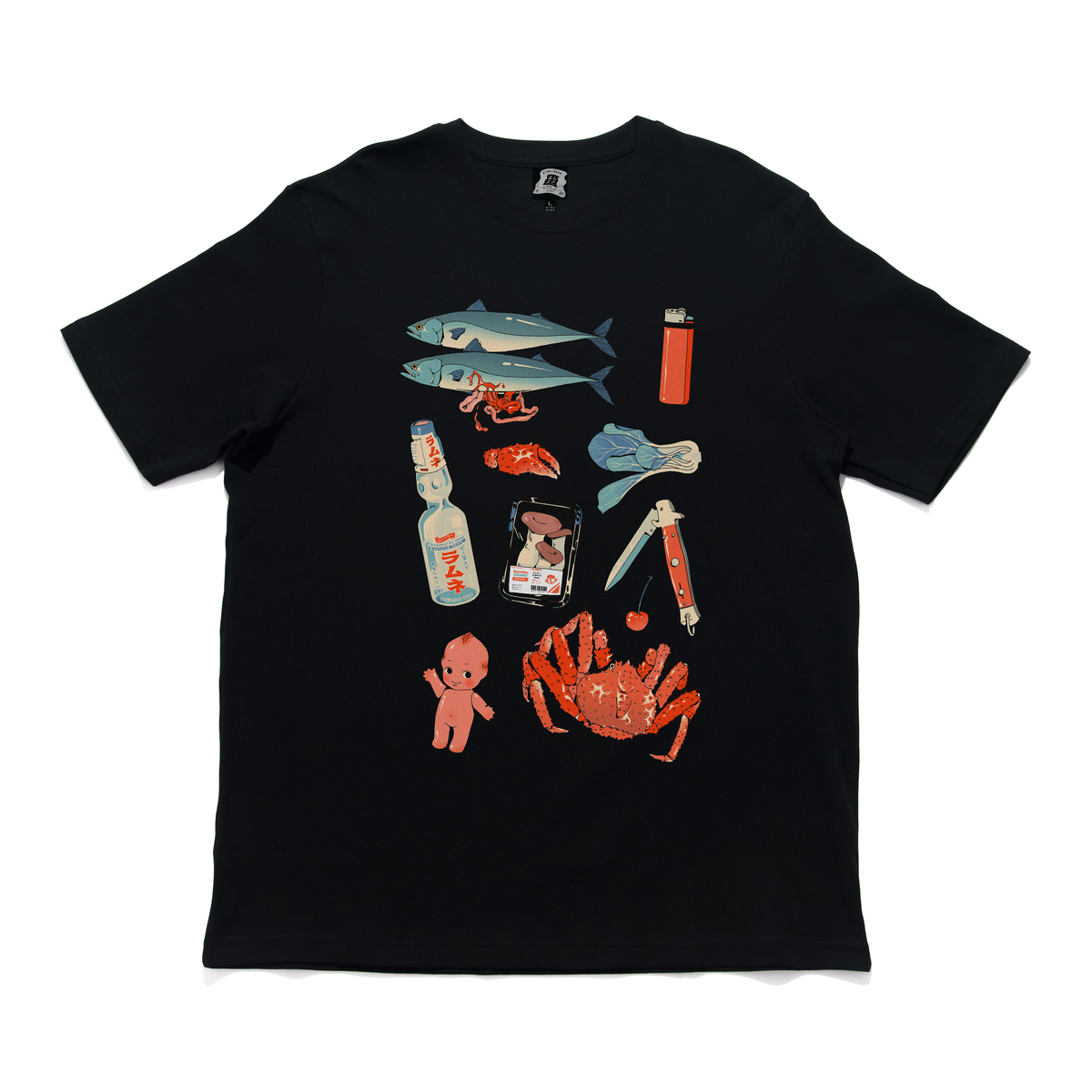 "Memory Bank" Cut and Sew Wide-body Tee White/Beige/Black – Kiru Made 着るまで