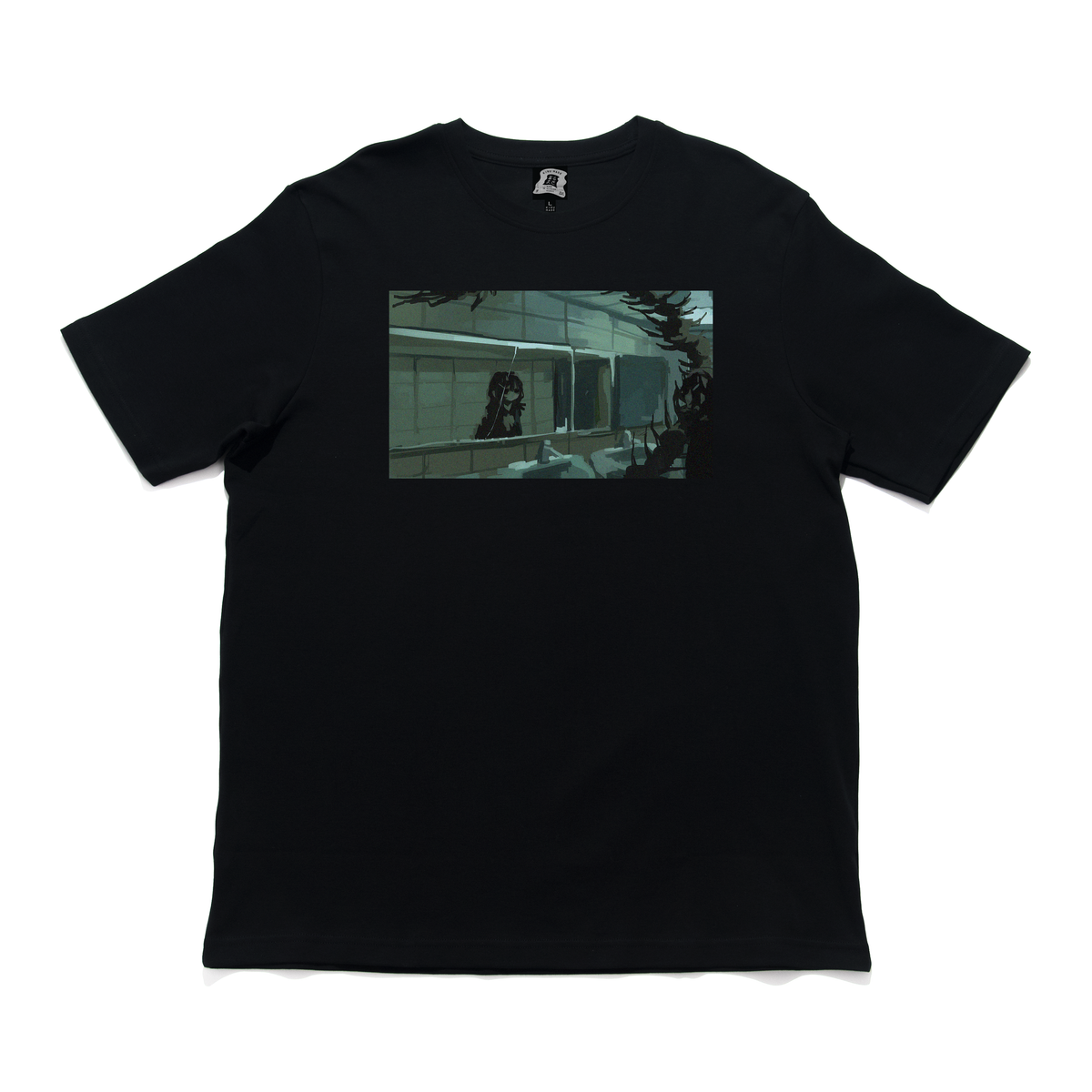 "Reflection 2" Cut and Sew Wide-body Tee Black – Kiru Made 着るまで