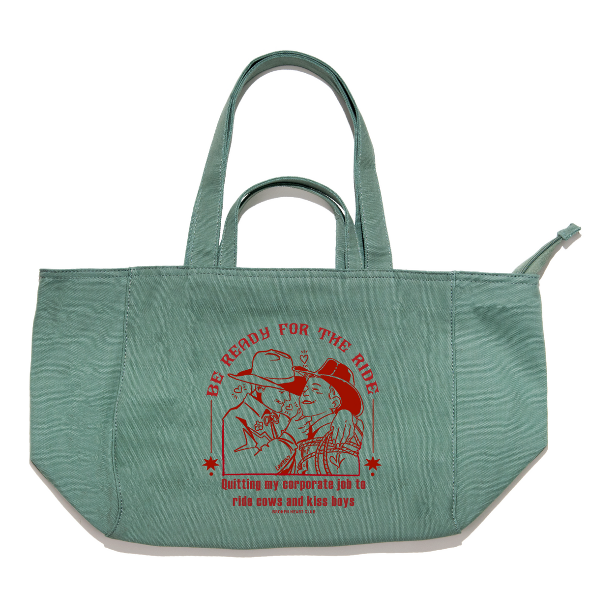"Lasso Red" Tote Carrier Bag Green – Kiru Made 着るまで