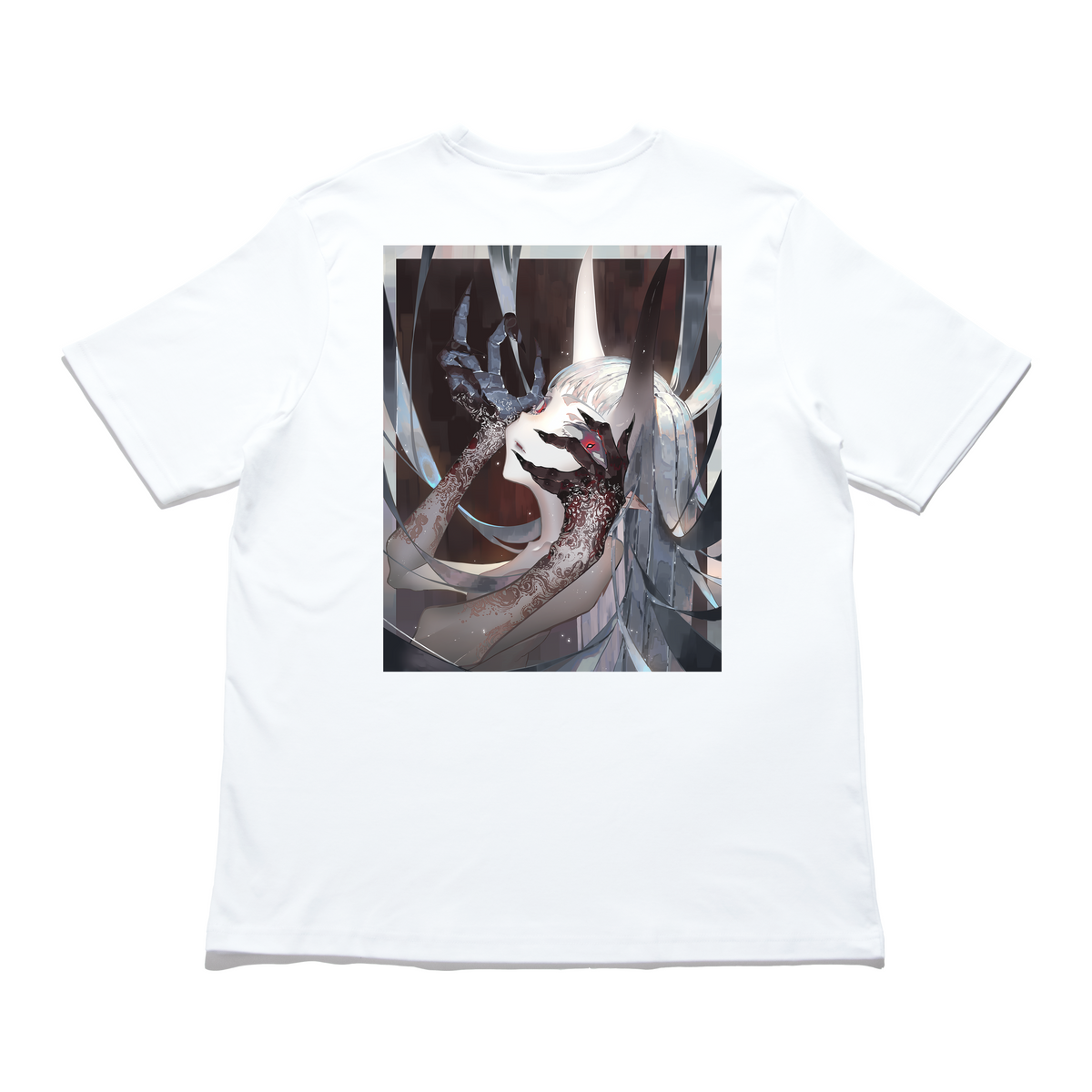 "Cursed" Cut and Sew Wide-body Tee White – Kiru Made 着るまで